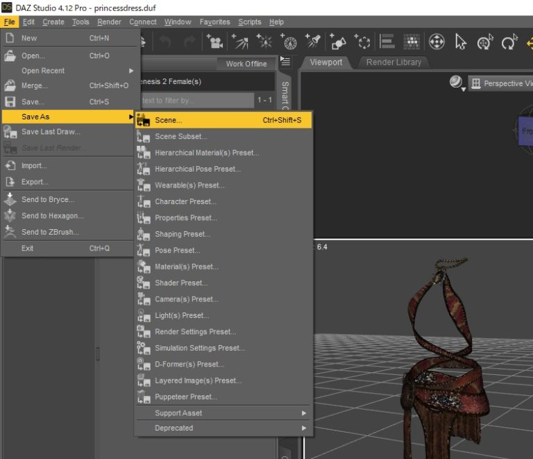 VaMにCloth Import。DAZから服を取り込む方法